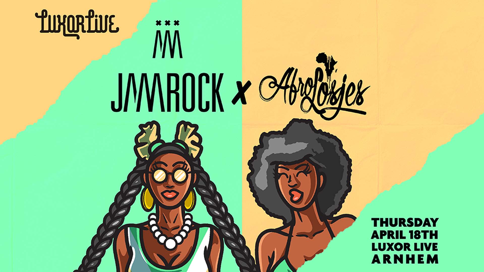 Jamrock x Afrolosjes - do 18 apr - Luxor Live