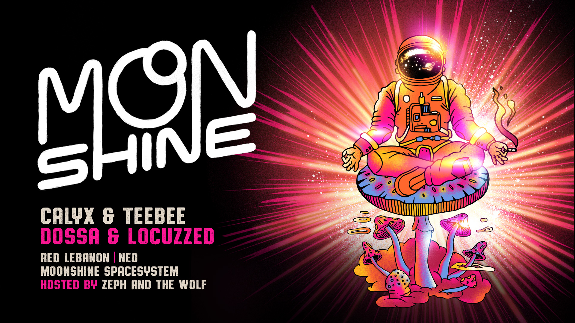Moonshine ft. Calyx & TeeBee + Dossa & Locuzzed - vr 3 maart - Luxor Live